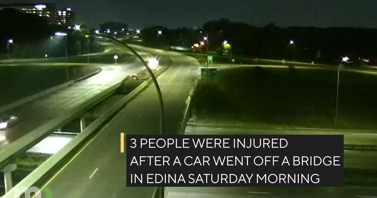WATCH: Car falls off bridge in Edina - CBS Minnesota