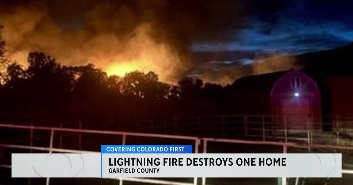 Lightning sparks fire, destroys home in Garfield County - CBS Colorado