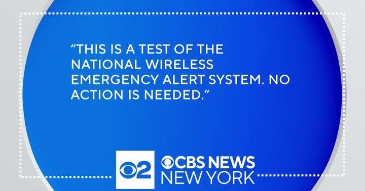 Massive emergency alert test hits phones on Wednesday - CBS New York