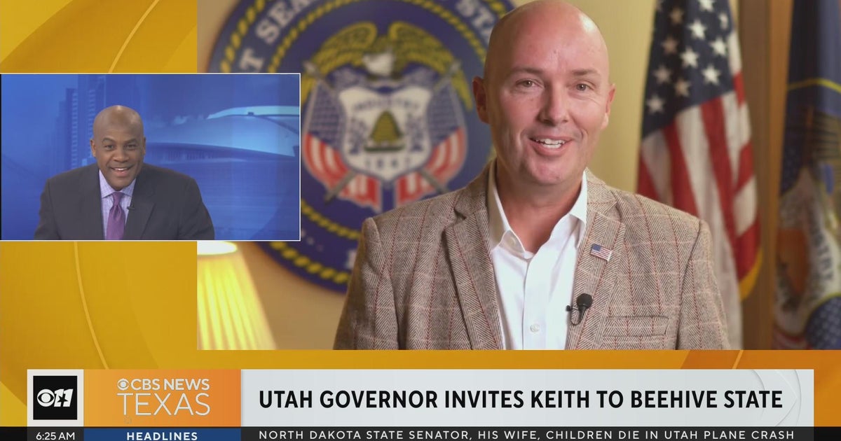 Utah governor invites Keith Russell to visit the state - CBS Texas