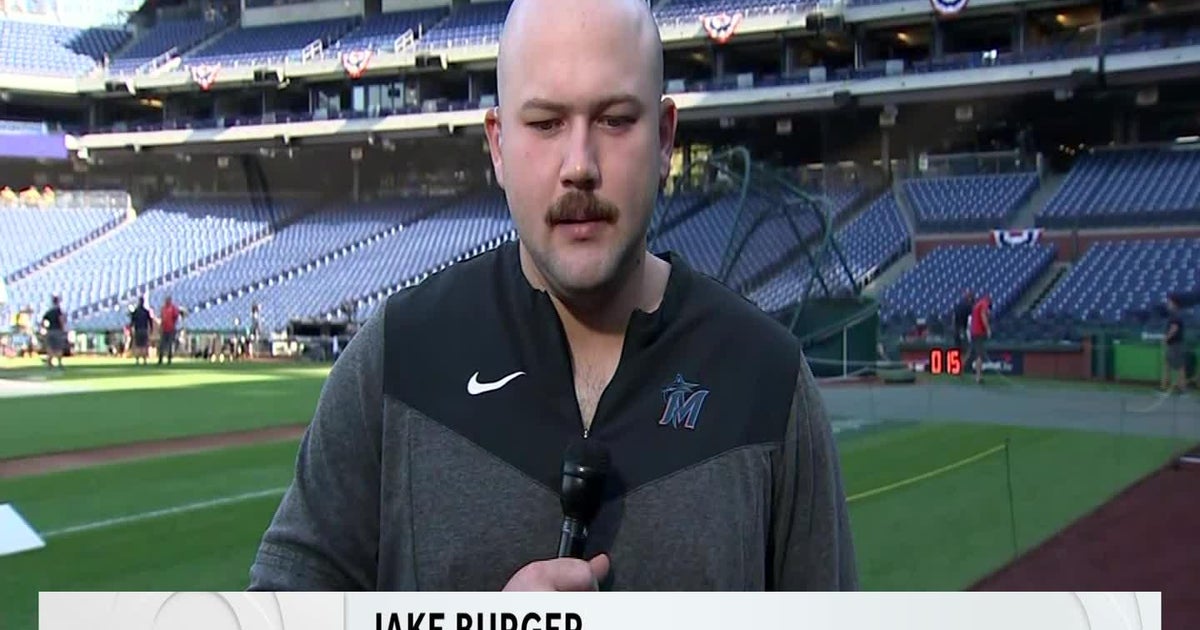 Miami Marlins third baseman Jake Burger on Wednesday night's big game ...