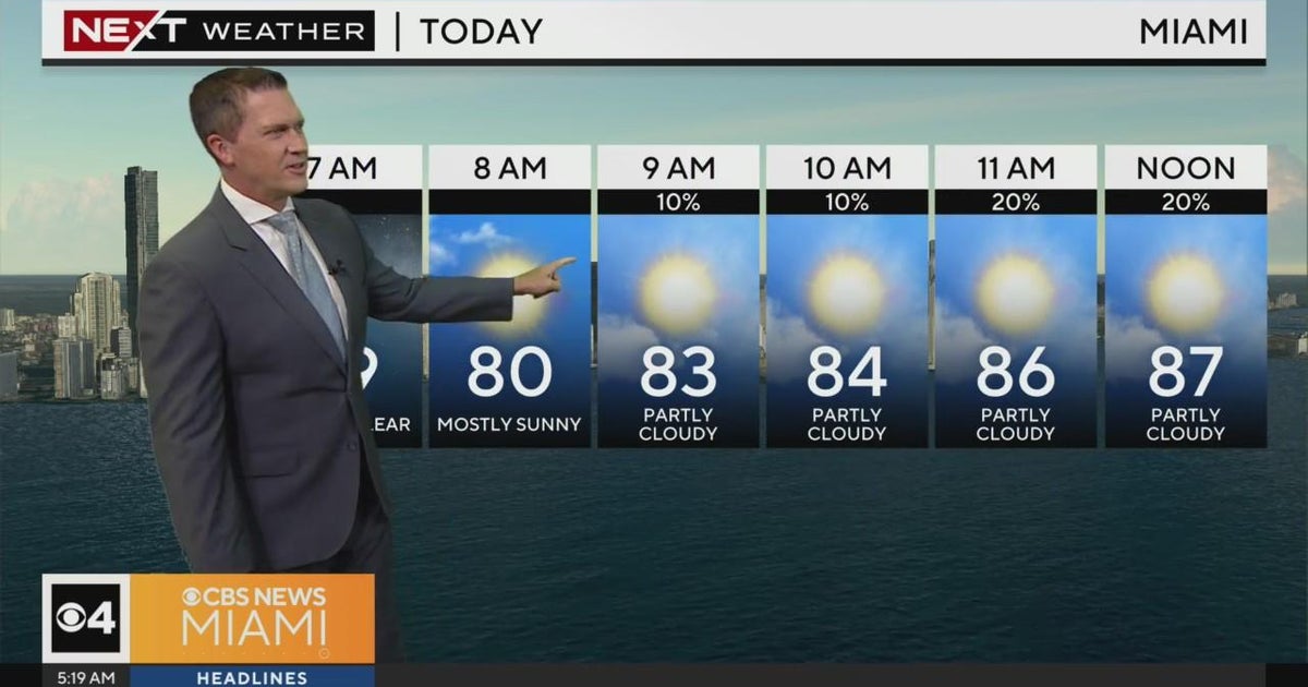 Miami Weather forecast for Thursday 10/5/2023 5AM - CBS Miami