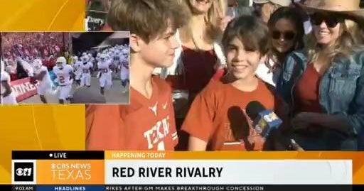 Longhorn, Sooner fans are pumped for the Red River Rivalry - CBS Texas