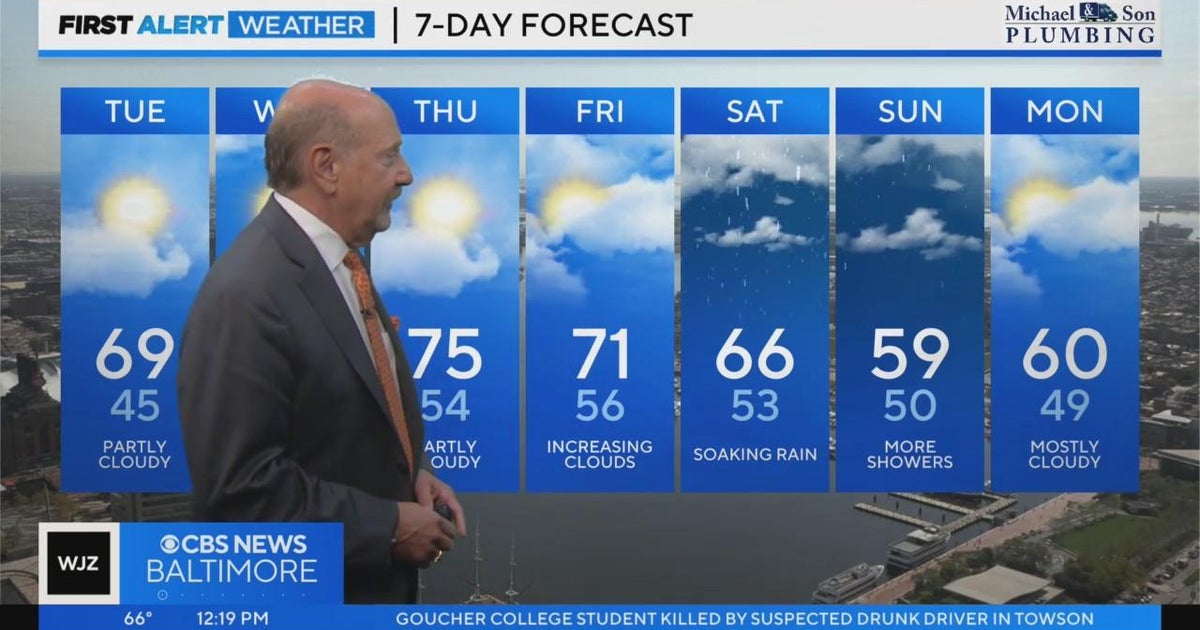 Marty Bass has your Tuesday afternoon forecast (10/10/2023) - CBS Baltimore