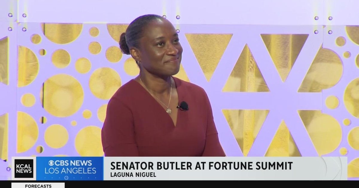 Newly appointed Senator Laphonza Butler speaks at Fortune Summit in ...