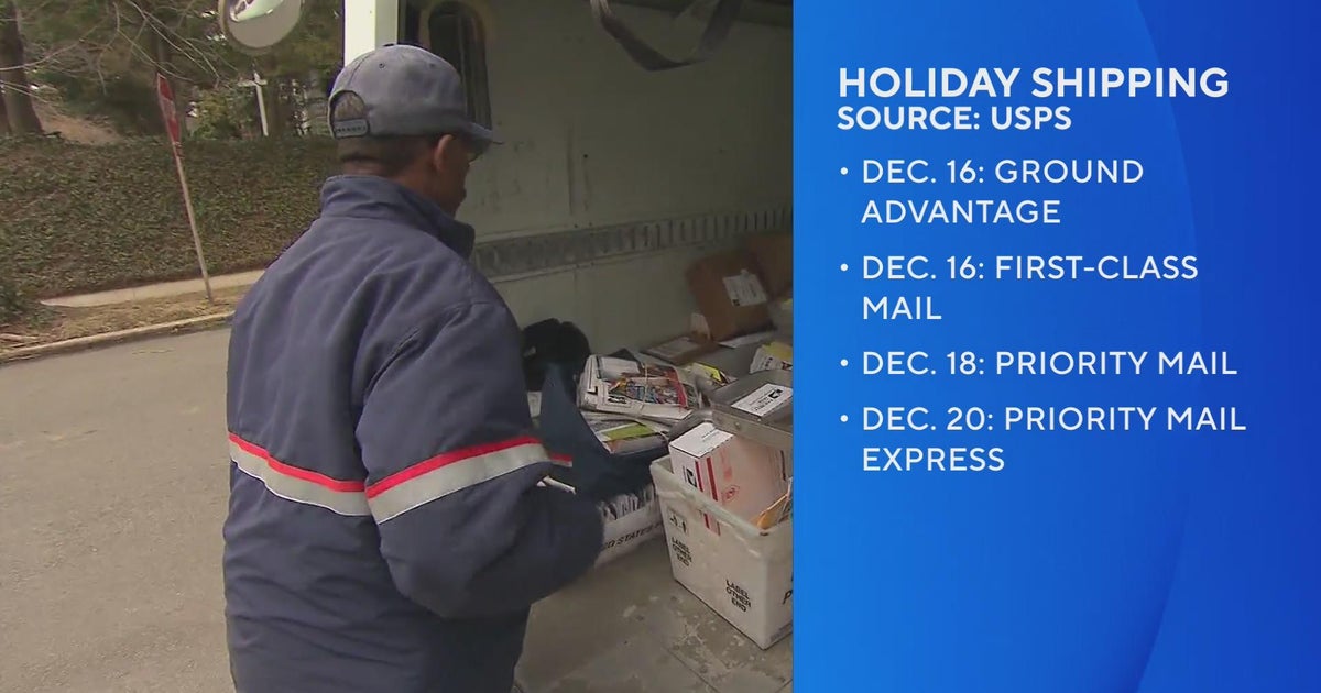 Postal Service holiday shipping deadlines released - CBS Colorado