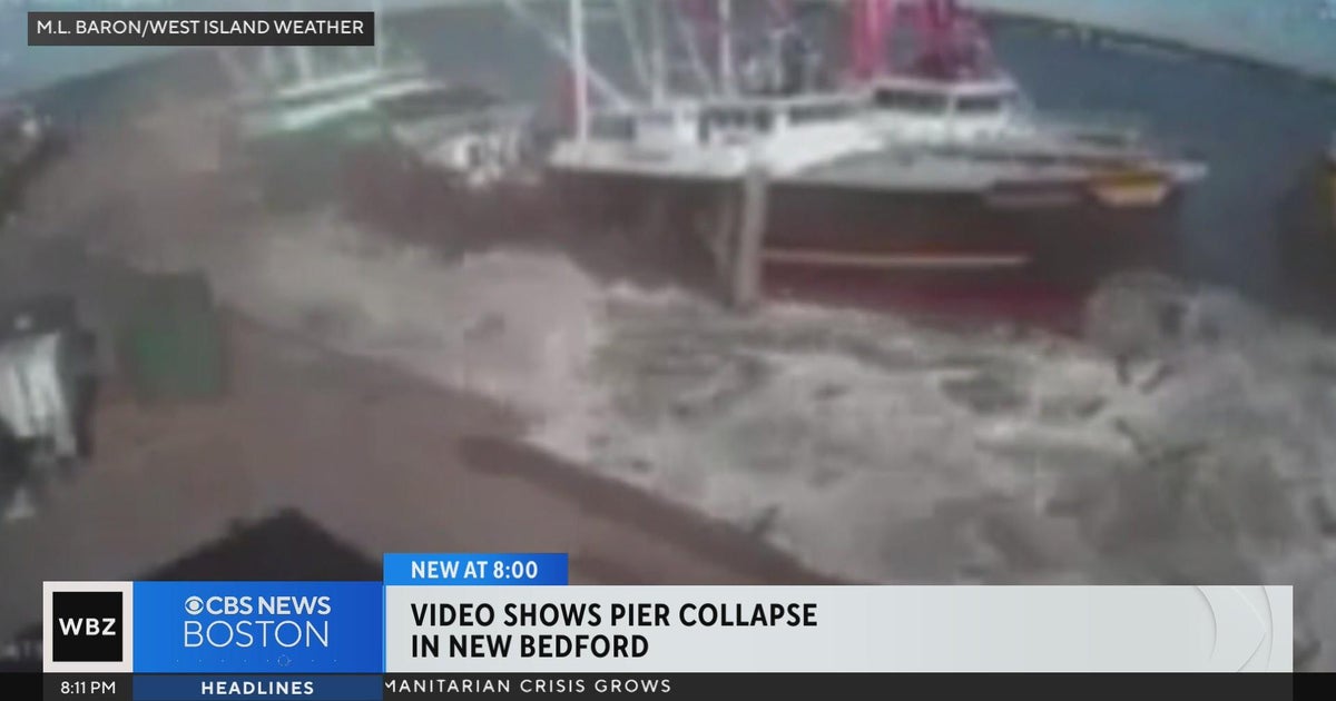 Video shows dock collapse in New Bedford - CBS Boston