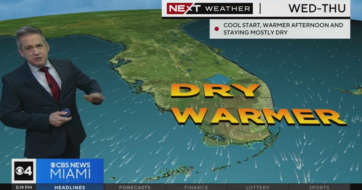 South Florida PM forecast for 10/17/23: Cool, dry conditions - CBS Miami