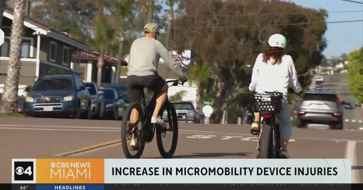 E-scooters, e-bikes injuries on the rise - CBS Miami