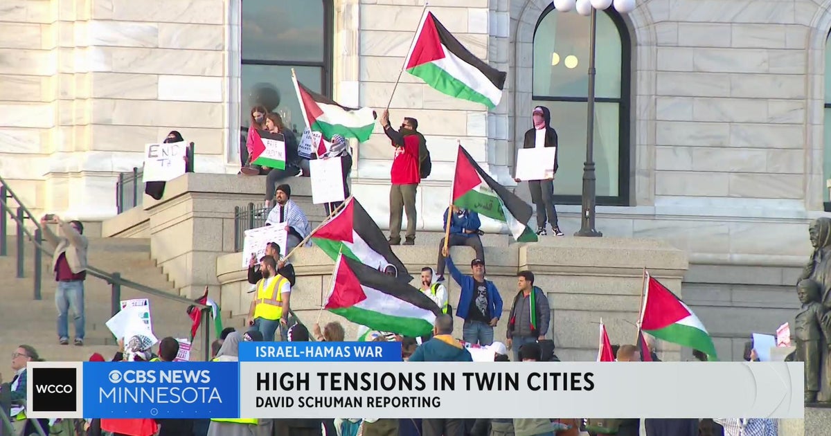 Pro-Palestine protesters pack the steps of the Minnesota Capitol - CBS ...