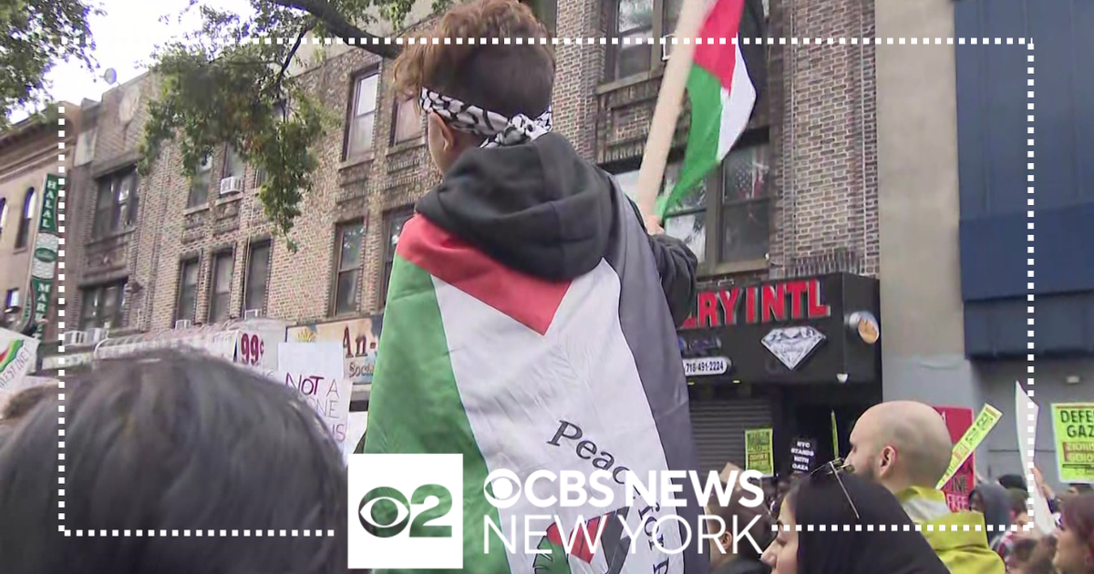 NYPD officers clash with protesters in Bay Ridge, Brooklyn - CBS New York
