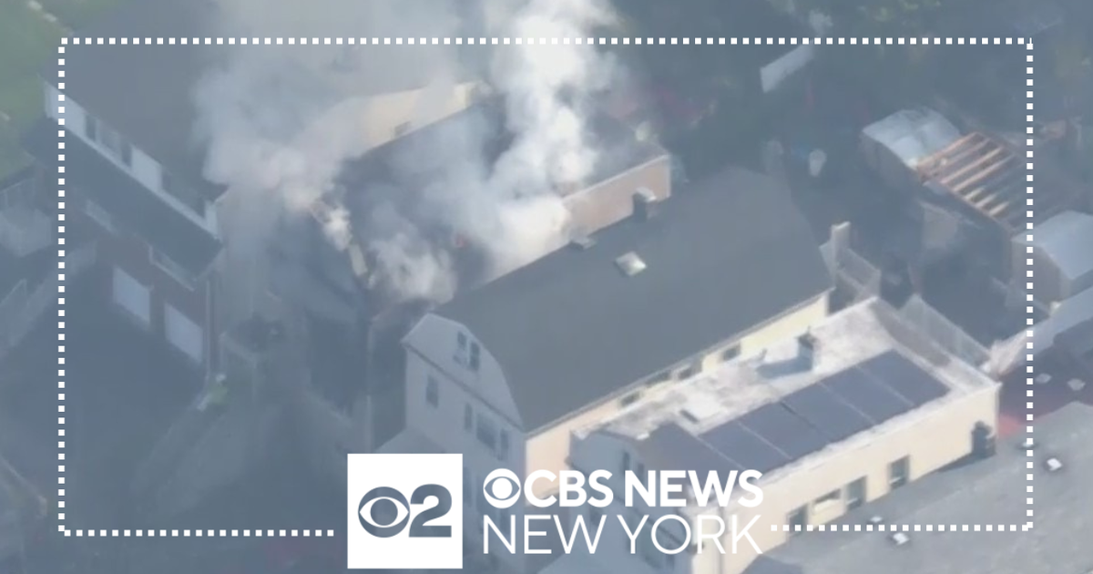 Extended video: Chopper 2 over house fire in North Bergen, N.J. - CBS ...