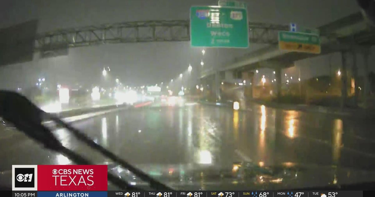 Continuous rain seen throughout North Texas - CBS Texas