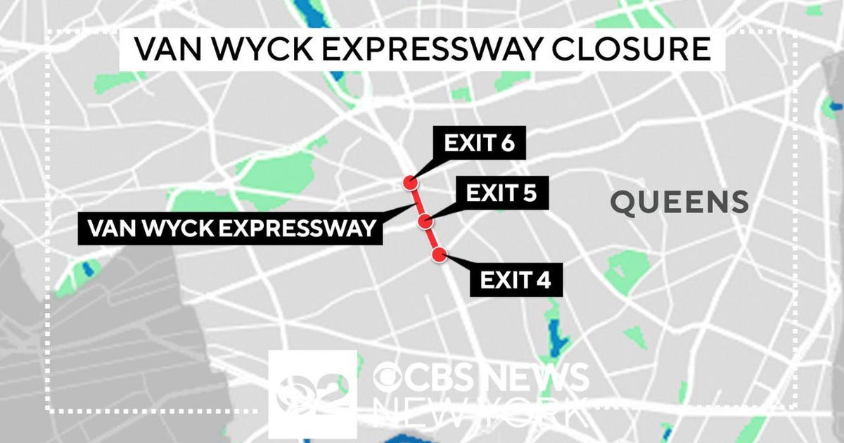 Lane, exit ramp closures go into effect on Van Wyck Expressway - CBS ...