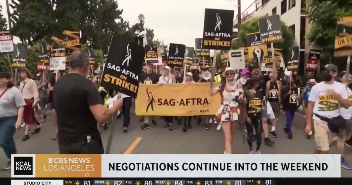 Negotiations continue between SAG-AFTRA, studios into the weekend - CBS ...