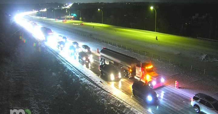 Snowy roads cause slick morning commute Tuesday - CBS Minnesota