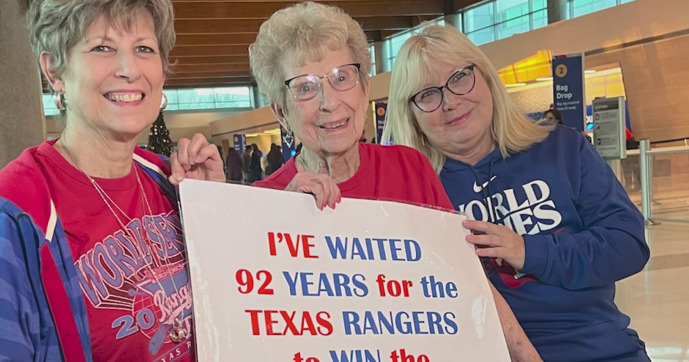 92-year-old Texas Rangers superfan witnesses team's first ever World ...