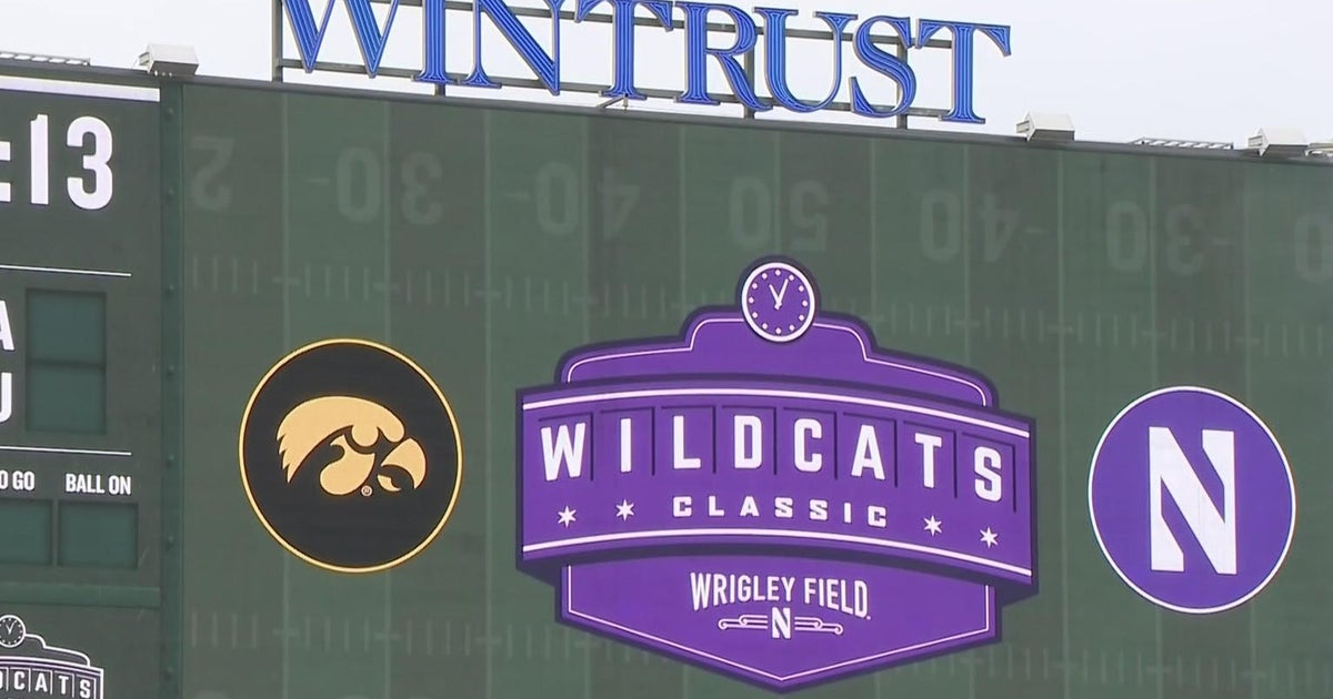 Wrigley Field gets football makeover - CBS Chicago