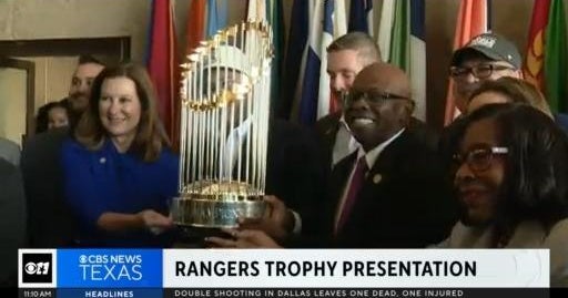 Rangers on the road for World Series trophy tour - CBS Texas