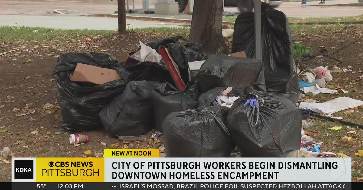City of Pittsburgh workers begin dismantling downtown homeless ...