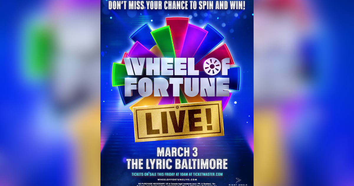 Wheel of Fortune LIVE coming to Baltimore in March 2024 - CBS Baltimore