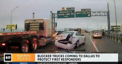 Blocker trucks coming to Dallas to protect first responders - CBS Texas
