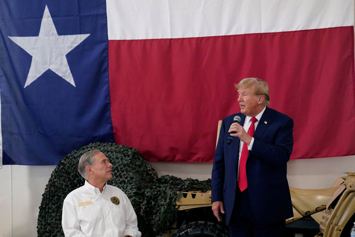Trump receives endorsement from Texas Gov. Greg Abbott at border as ...