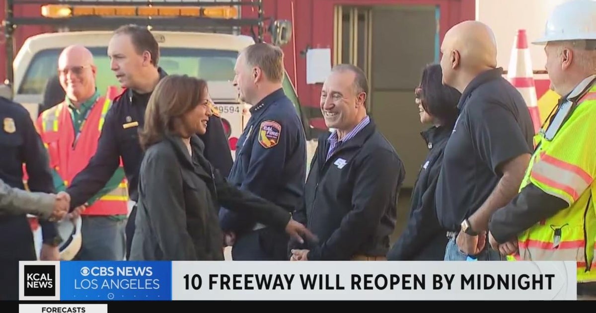 10 Freeway to reopen by midnight, weeks head of time - CBS Los Angeles