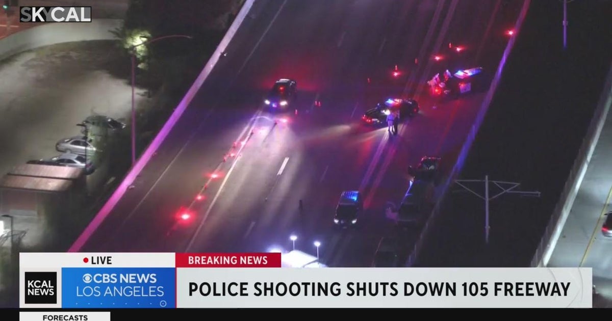 Police shooting shuts down 105 Freeway - CBS Los Angeles