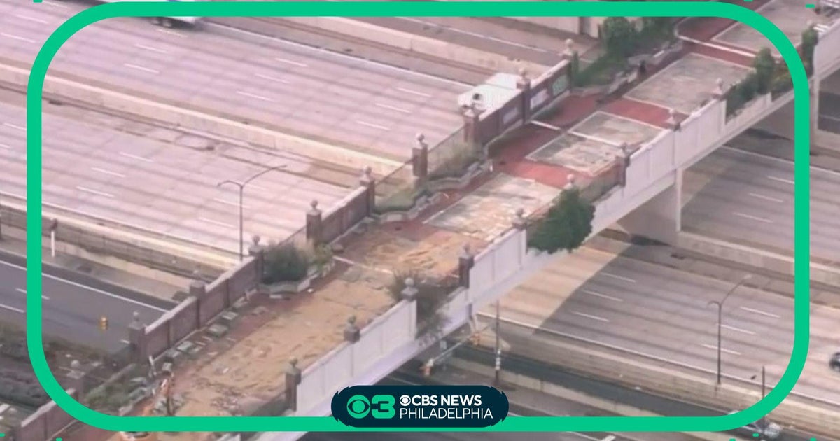 Demolition for Walnut Street pedestrian bridge begins for I-95 cap ...