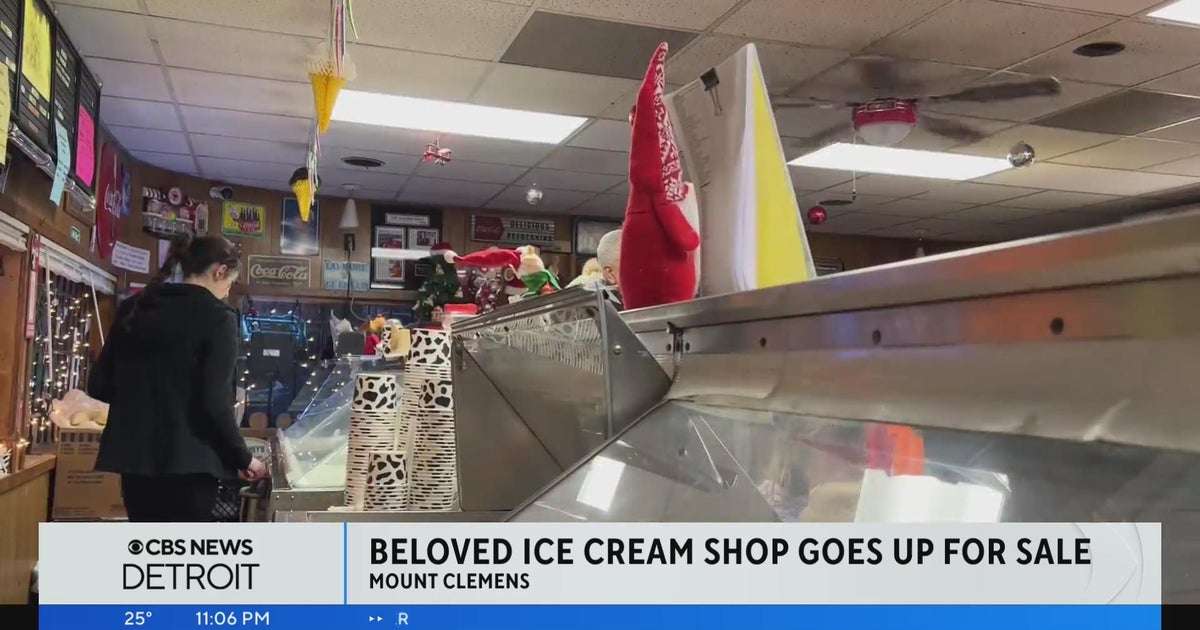Beloved Mount Clemens ice cream shop, landmark goes up for sale - CBS ...