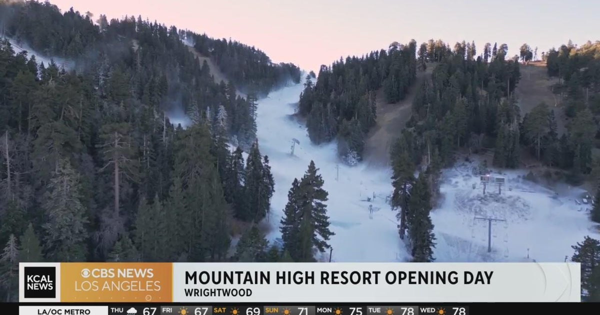 Mountain High Resort celebrates opening day - CBS Los Angeles