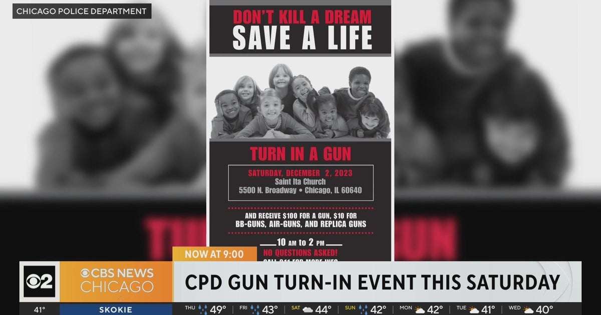 Chicago police gun turn-in event this Saturday - CBS Chicago
