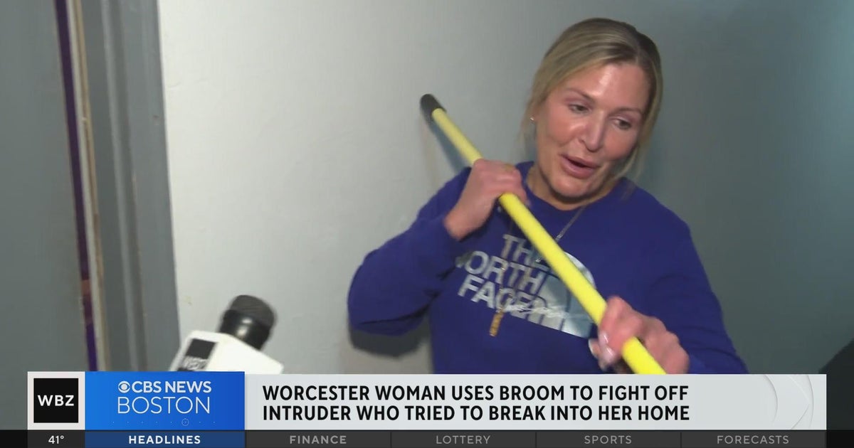 Worcester woman uses broom to fight off intruder - CBS Boston