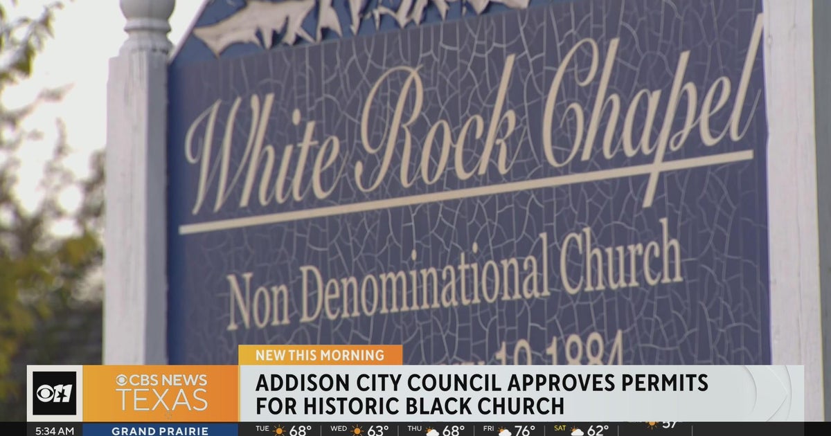 Addison City Council approves permits for historic Black church - CBS Texas