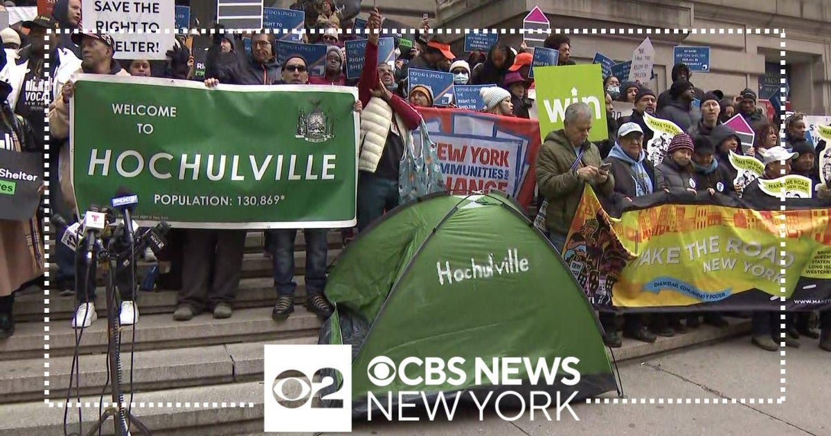 Homeless advocates rally to defend right to shelter in New York City ...