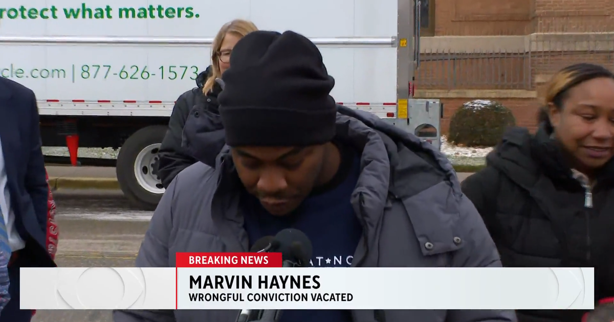 WATCH: Marvin Haynes speaks after being released from prison - CBS ...