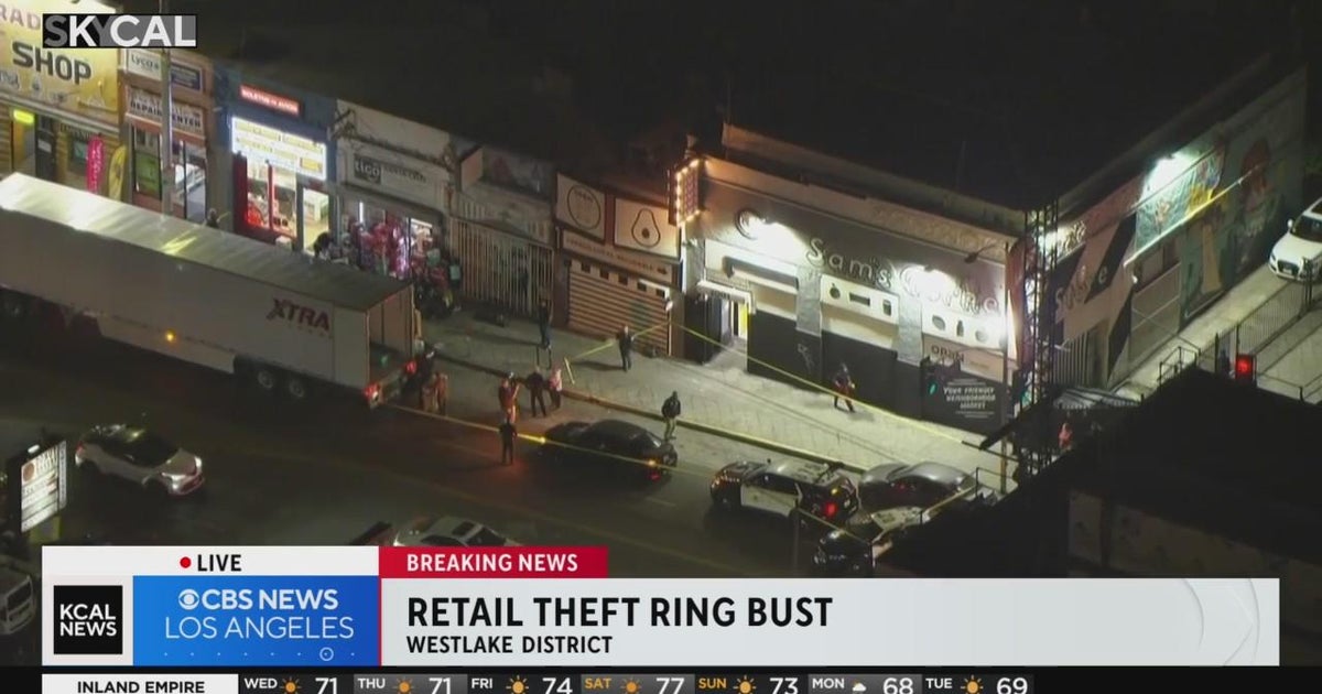 LAPD makes massive retail theft bust in Westlake District - CBS Los Angeles