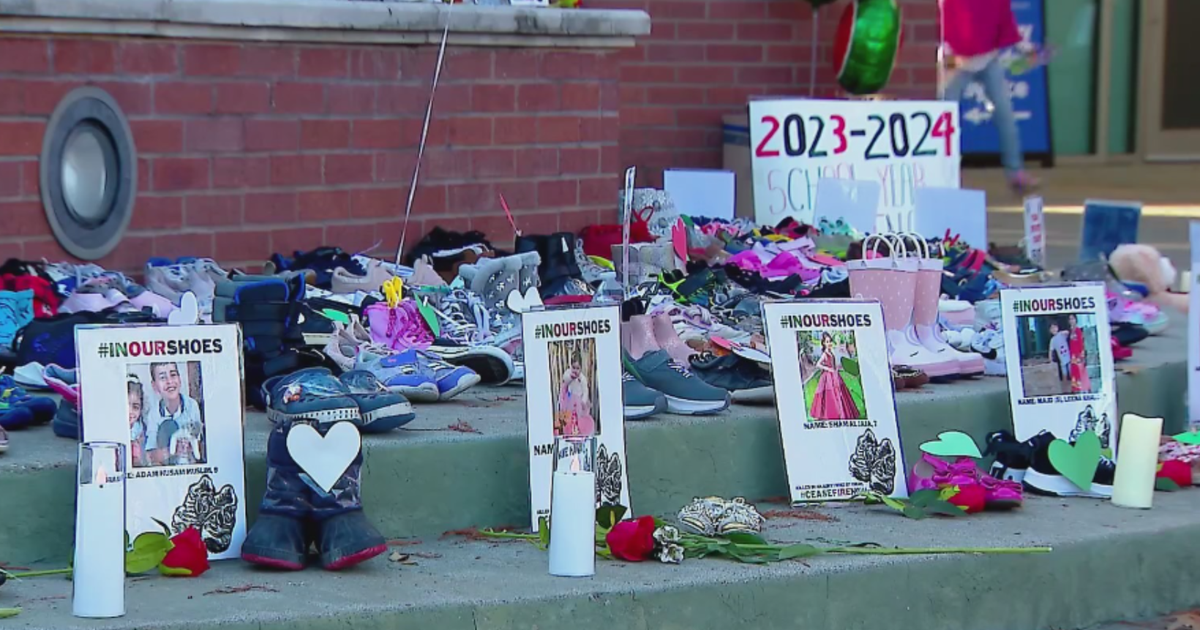 Plano shoe memorial raising awareness of thousands of children killed ...
