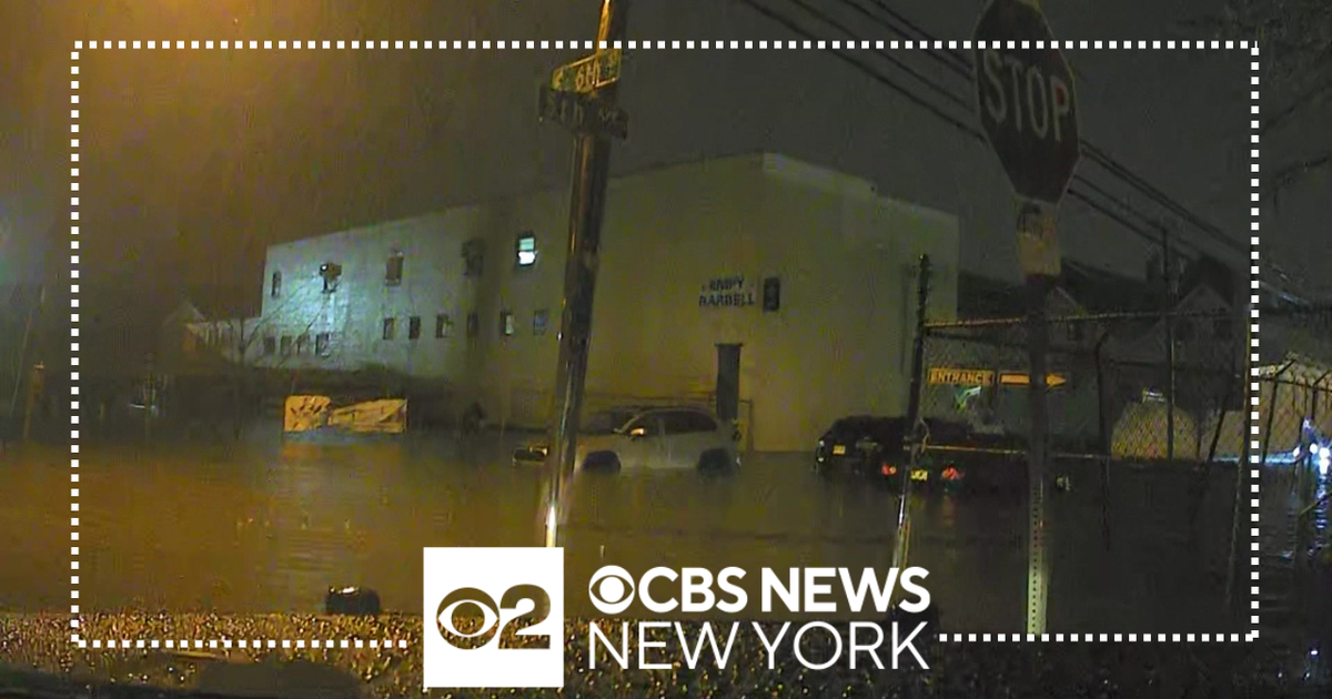 Residential streets flooding in parts of Paterson, New Jersey - CBS New ...