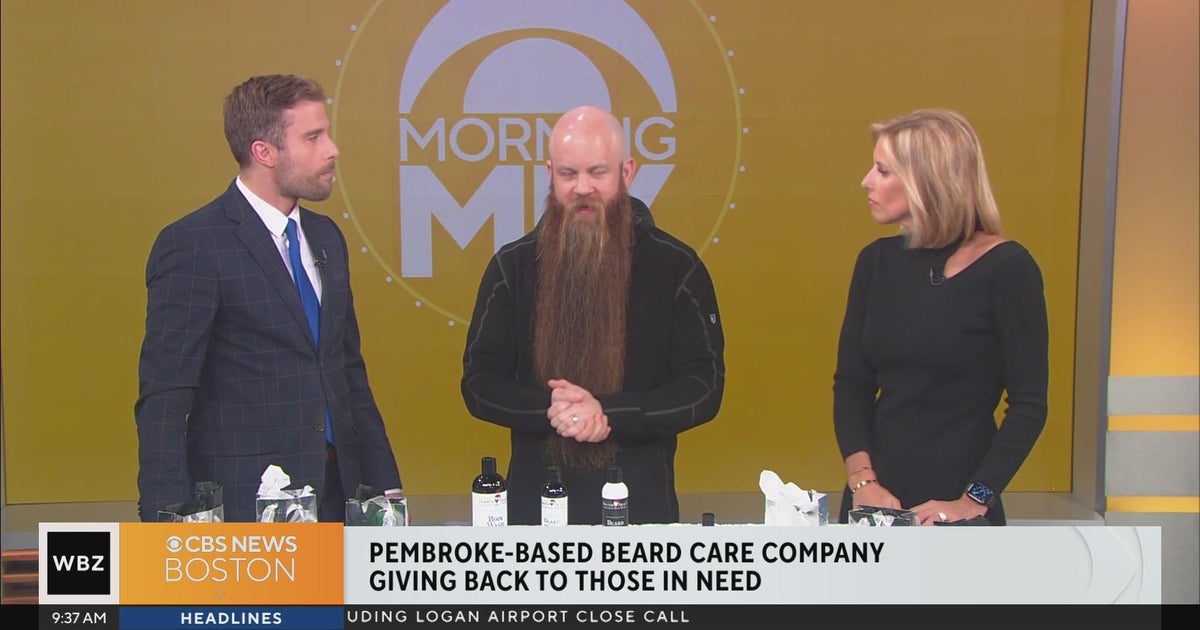 Pembroke-based beard care company giving back to those in need - CBS Boston