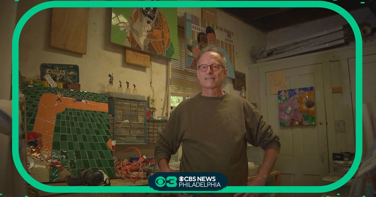 Inside mosaic artist Jonathan Mandell' s workshop - CBS Philadelphia