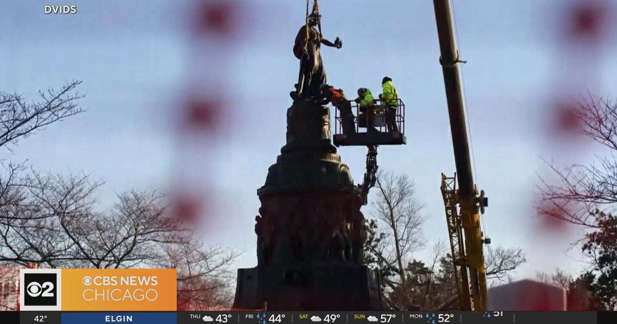 Crews begin removing Confederate memorial statue at Arlington National ...