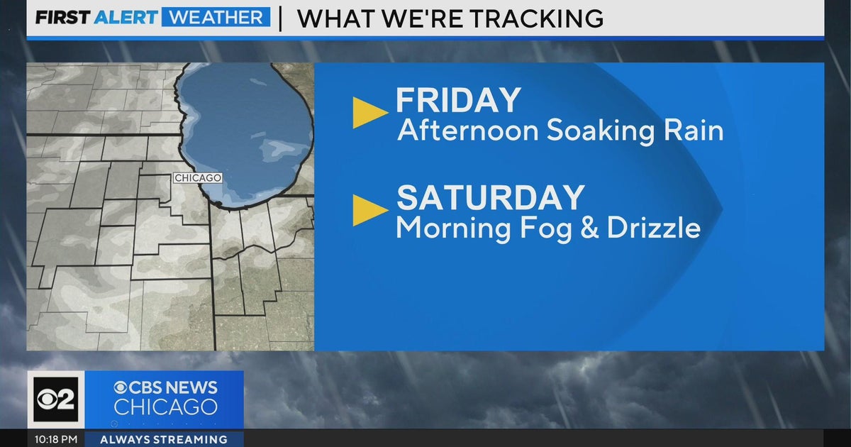Chicago First Alert Weather: Soaking rain Friday afternoon - CBS Chicago