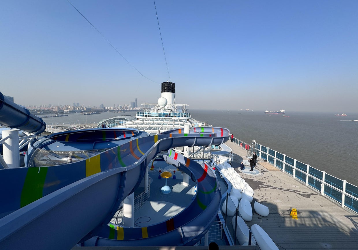 China's first domestically built cruise ship, the Adora Magic City, sets sail on maiden voyage ...