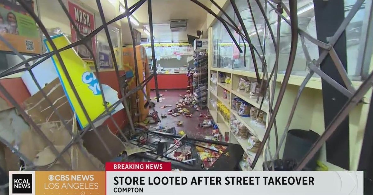 Compton bakery ransacked by mob from nearby street takeover - CBS Los ...