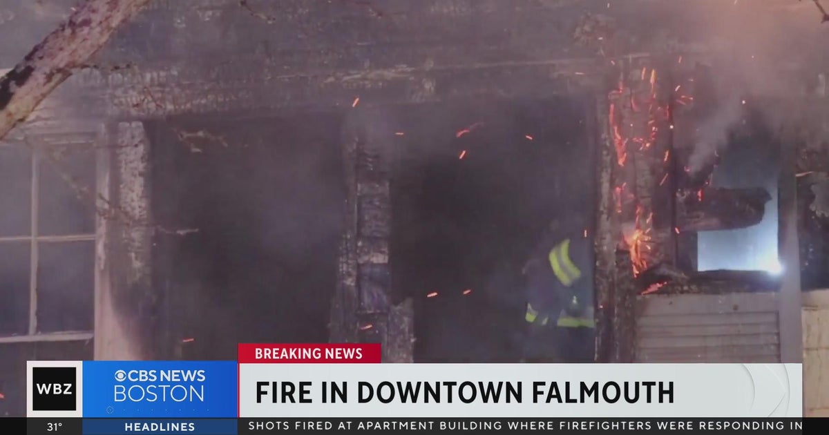 Firefighters respond to 3 alarm fire on Main Street in Falmouth - CBS ...