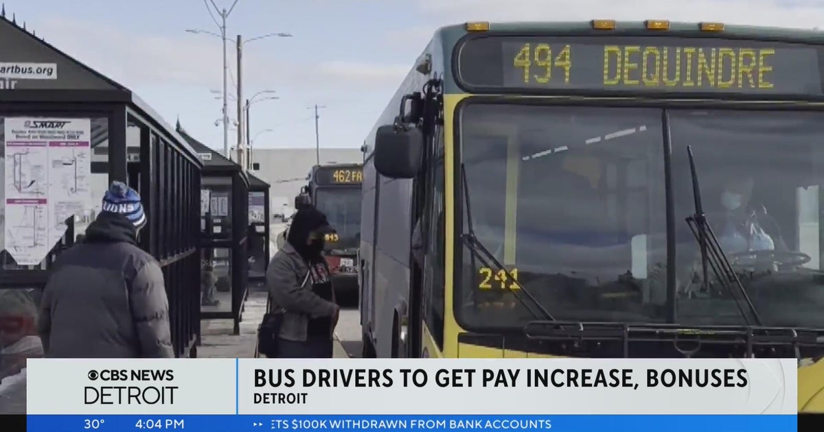Detroit bus drivers to get pay increase, bonuses - CBS Detroit