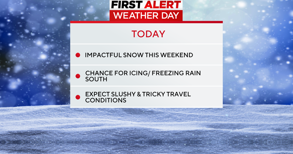 First Alert Weather: Winter storm system is here and heavy snow - CBS ...