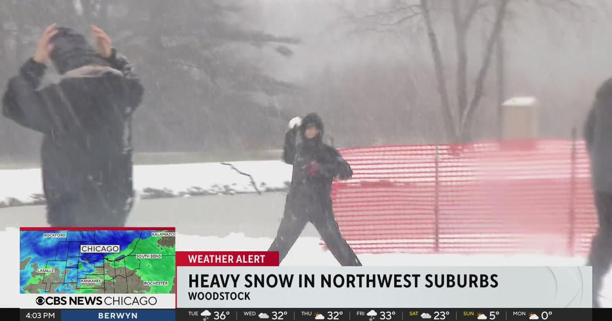 Tuesday snowfall feels like "Christmasy" Chicago suburbs - CBS Chicago